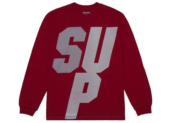 Supreme Reflective Long Sleeve Top - Red