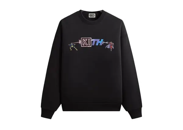 Kith X Marvel Clash Vintage Nelson Crewneck Sweatshirt - Black