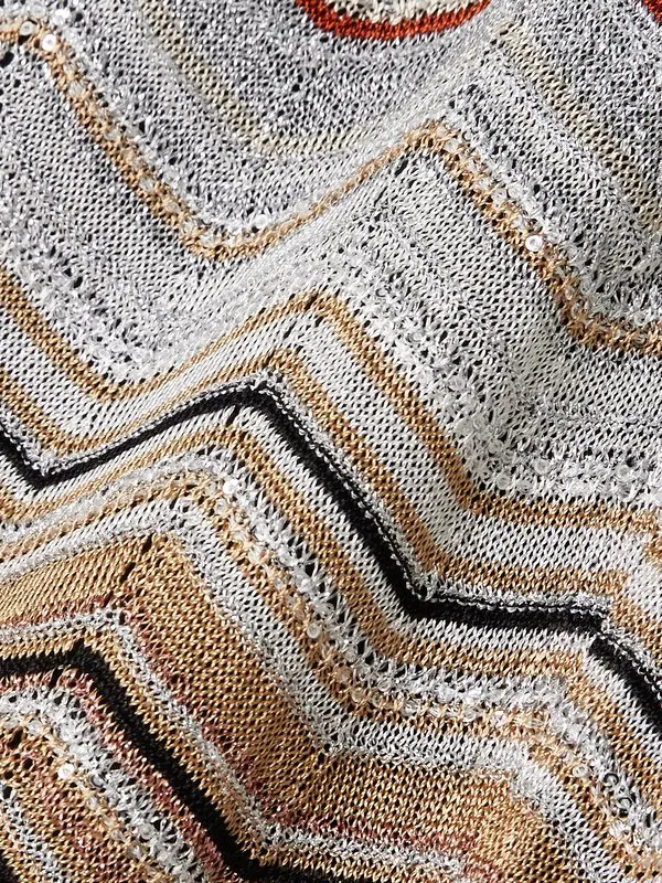 Missoni Sequin-embellished Striped Crochet-knit Wide-leg Pants - Multi