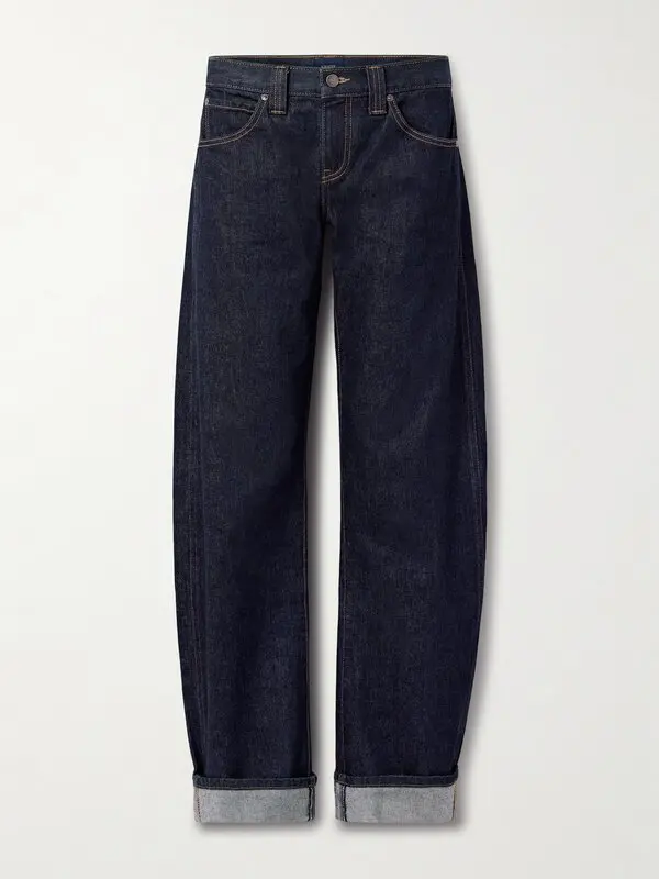 Khaite Karo Mid-rise Barrel-leg Jeans - Blue