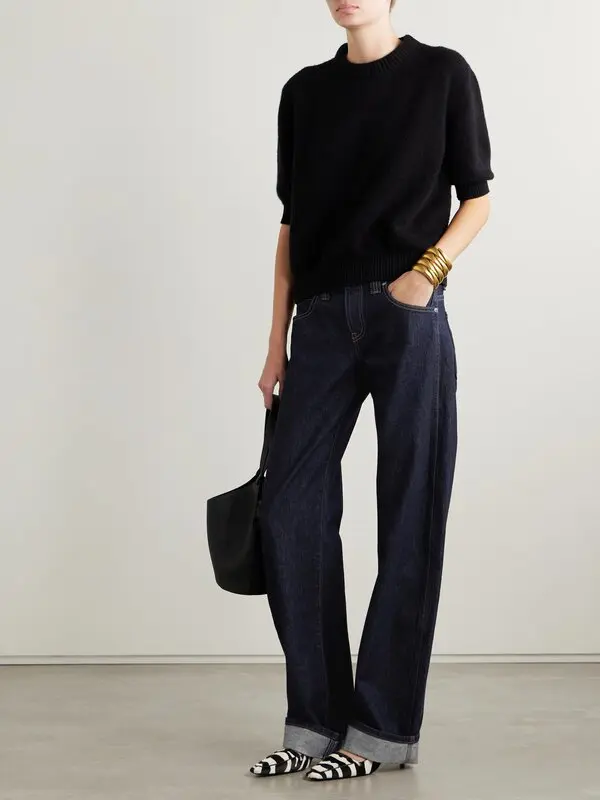 Khaite Karo Mid-rise Barrel-leg Jeans - Blue