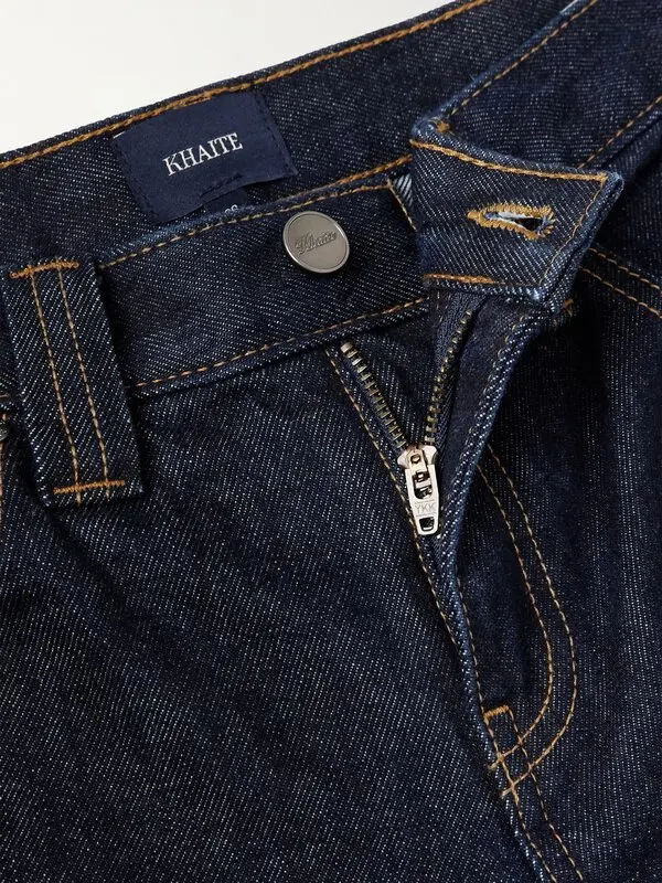 Khaite Karo Mid-rise Barrel-leg Jeans - Blue