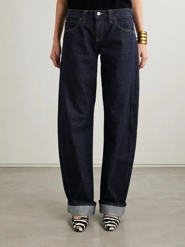 Khaite Karo Mid-rise Barrel-leg Jeans