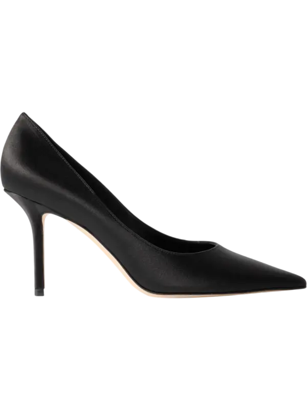 JIMMY CHOO Love 85 Satin Pumps - Black