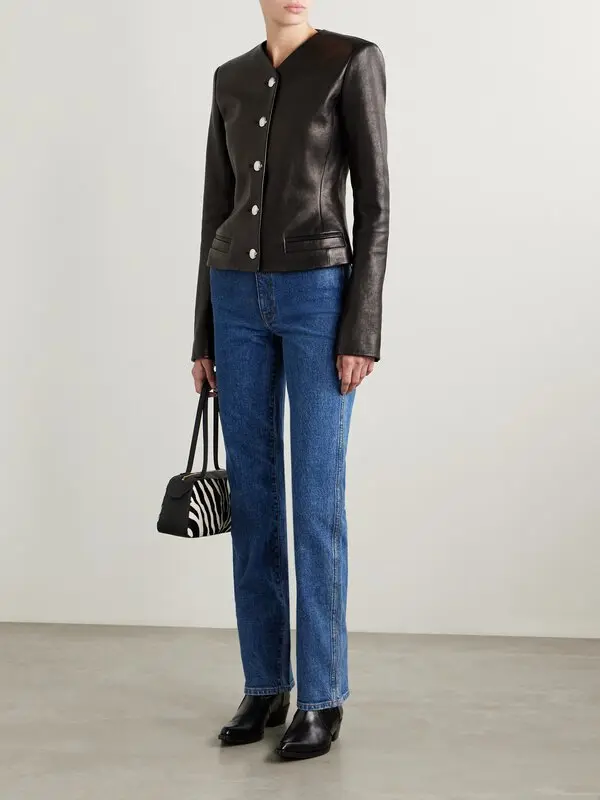 Khaite Danielle Stretch High-waist Straight-leg Jeans