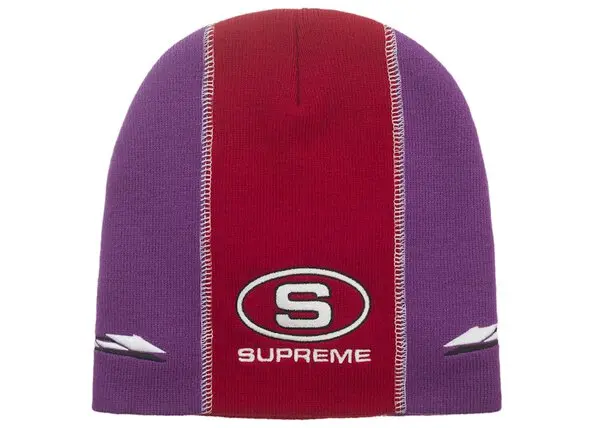 Supreme Racing Panel Beanie - Purple