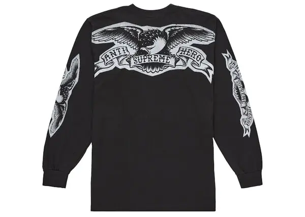 Supreme Antihero Eagle Long Sleeve Tee Shirt - Black