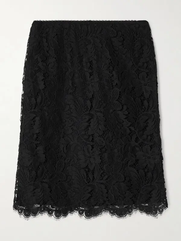 Chloé Cotton-blend Lace Midi Skirt