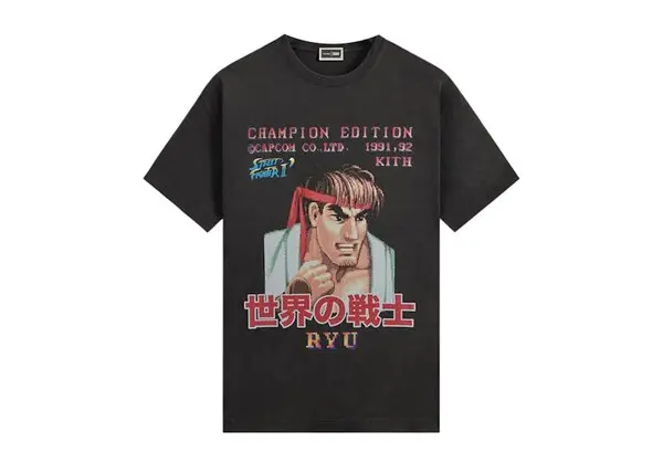 Kith X Capcom Ryu Champion Edition Vintage Tee Shirt - Black