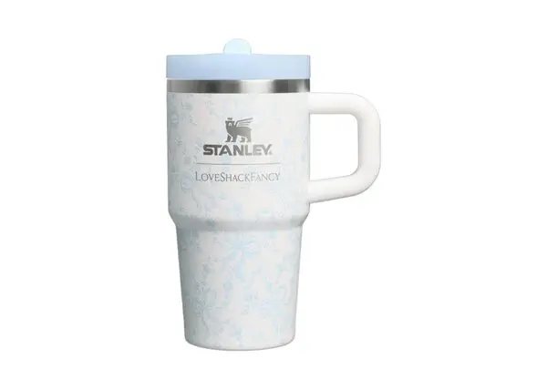 STANLEY 1913 X Loveshackfancy Holiday Quencher Protour Flip Straw 20oz Tumbler - Coquette Bow Winter Ice