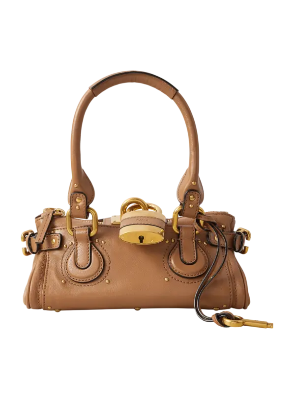 Chloé Paddington Embellished Leather Tote - Brown