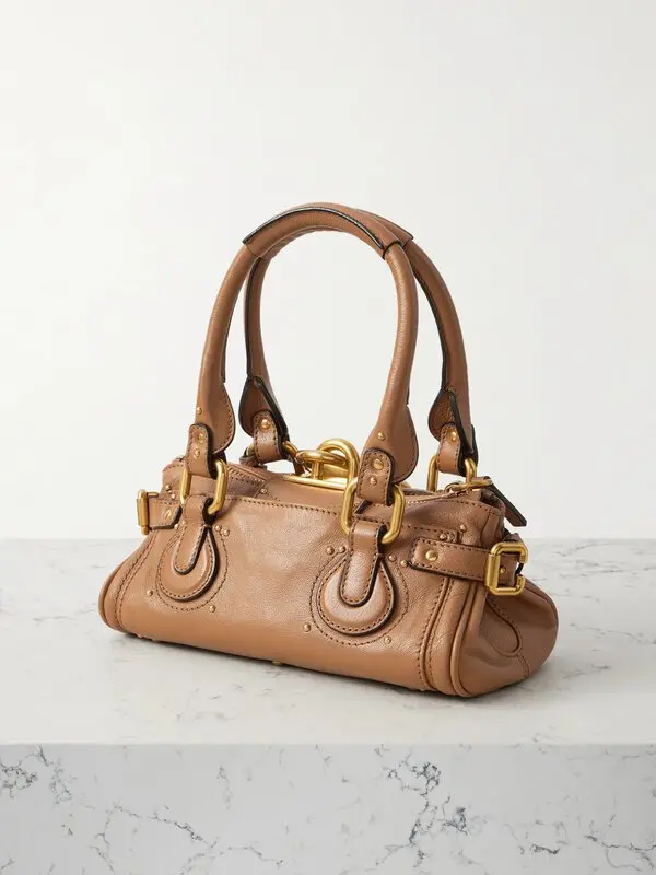 Chloé Paddington Embellished Leather Tote - Brown