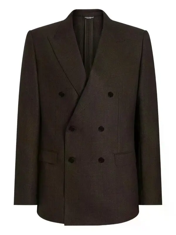 Dolce & Gabbana Taormina Double-breasted Blazer - Brown