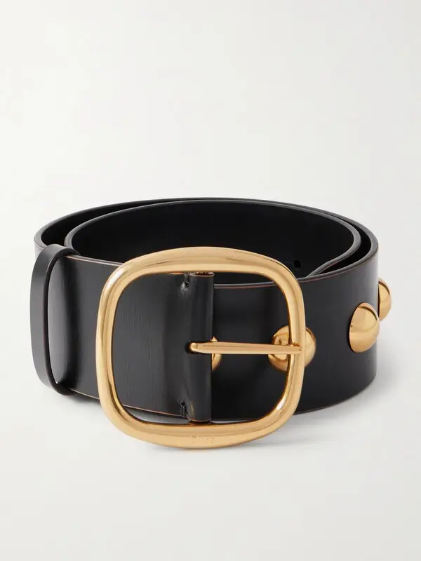 Chloé Studded Leather Belt - Black