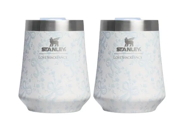 STANLEY 1913 X Loveshackfancy Holiday The Reserve Wine Tumbler Set - Coquette Bow Winter Ice