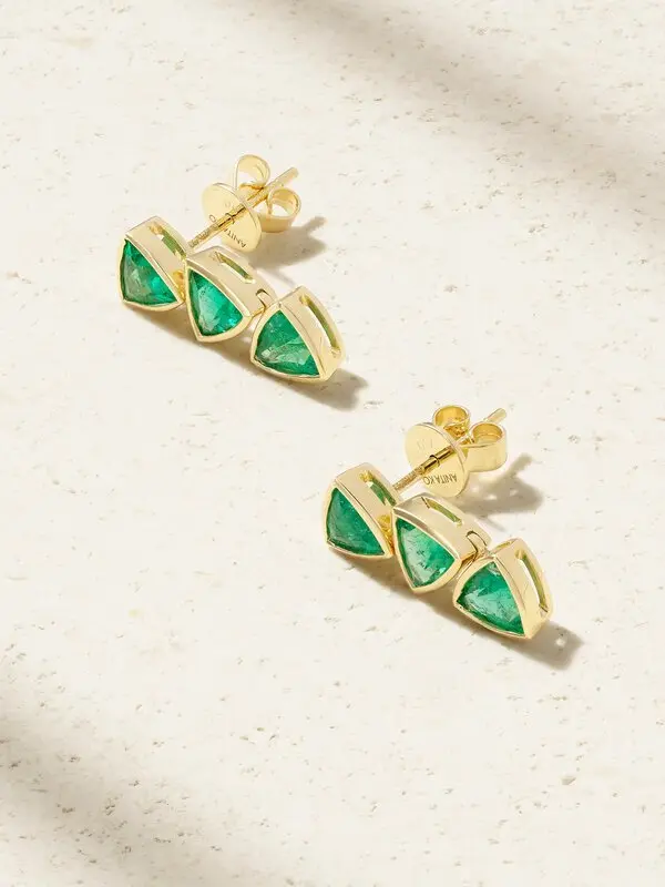 ANITA KO 18-karat Emerald Earrings - Gold