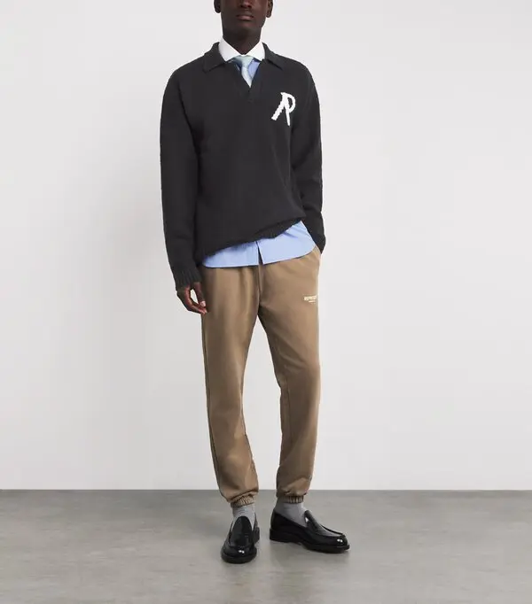 REPRESENT Cotton-blend Bouclé Polo Sweater