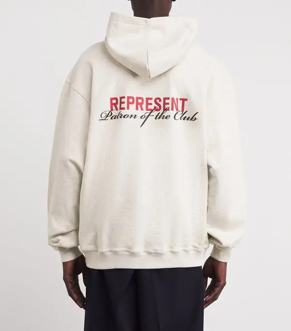 REPRESENT Cotton Patron Of The Club Hoodie - Ivory