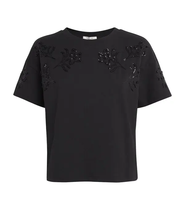 Rag & Bone Cotton Beaded Kelly T-shirt