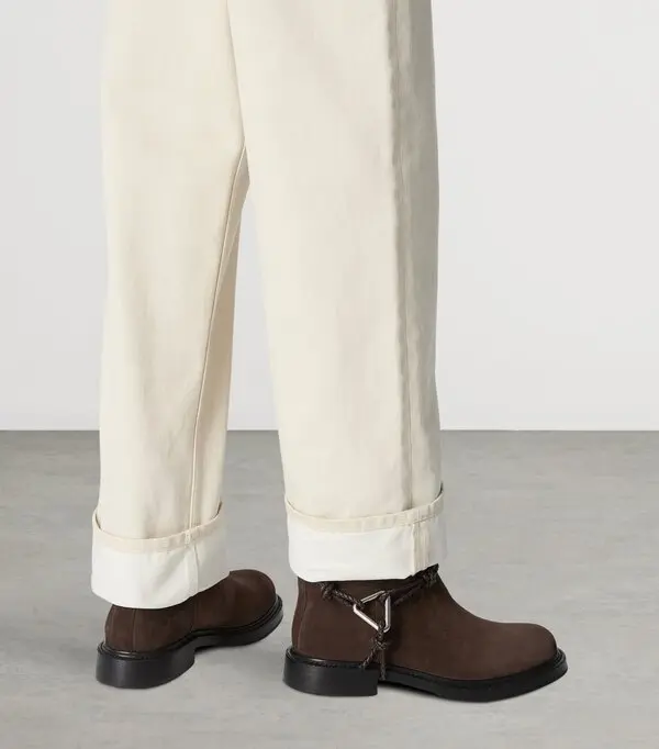 Bottega Veneta Leather James Ankle Boots - Brown