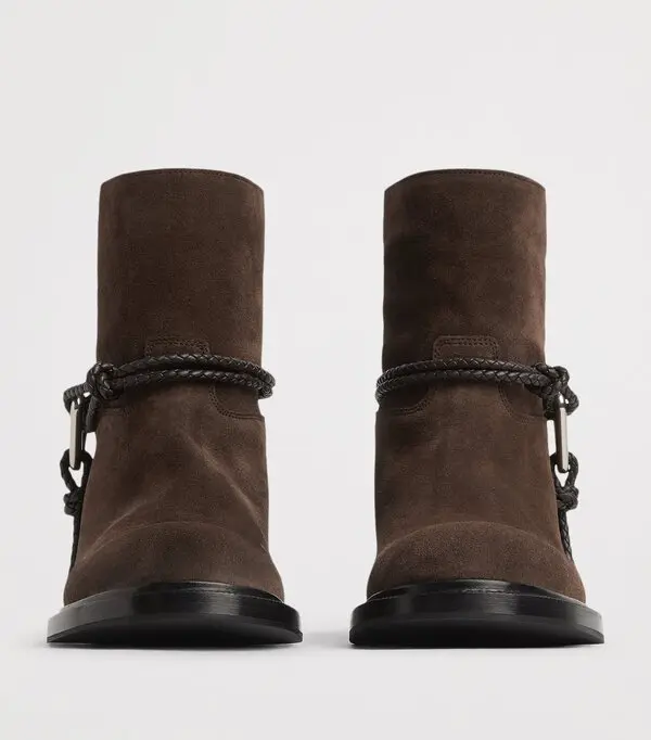 Bottega Veneta Leather James Ankle Boots - Brown