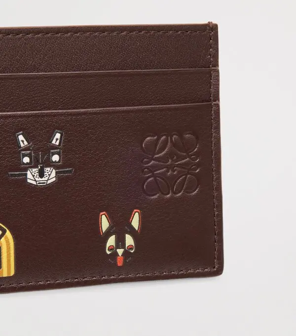 Loewe X Louis Wain Leather Cats Card Holder