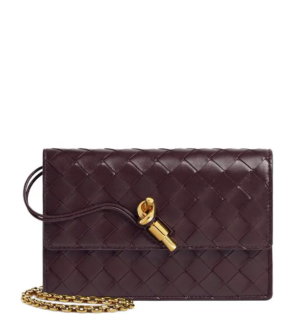 Bottega Veneta Leather Andiamo Cross-body Bag - Brown