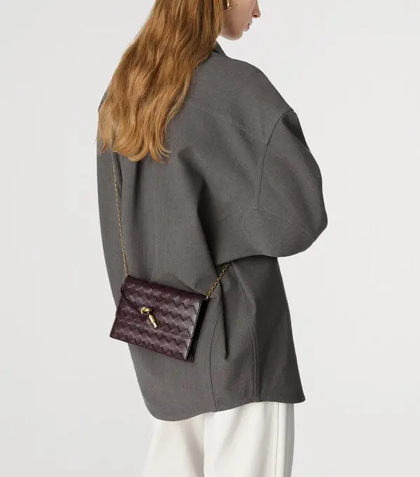 Bottega Veneta Leather Andiamo Cross-body Bag - Brown
