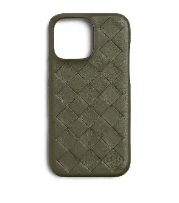 Bottega Veneta Intrecciato Iphone 16 Pro Max Case - Green
