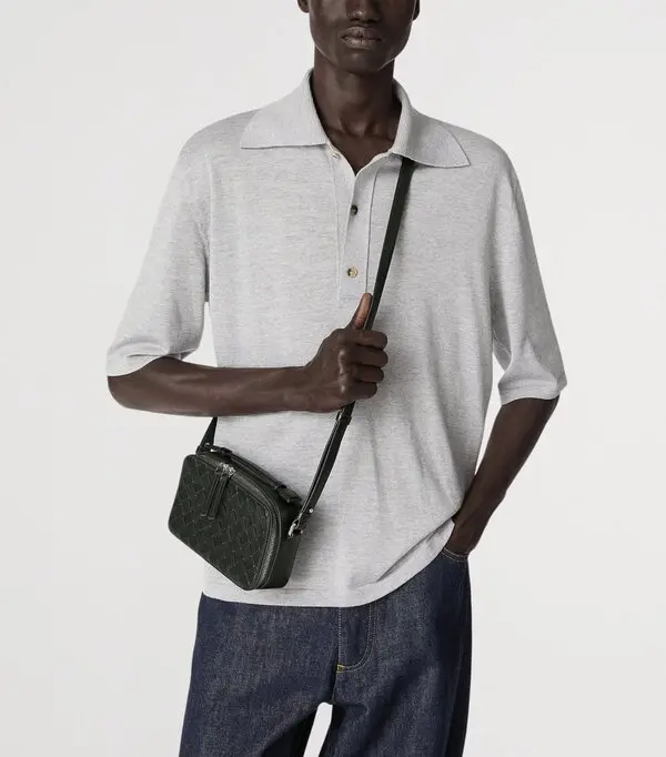 Bottega Veneta Leather Intrecciato Getaway Pouch