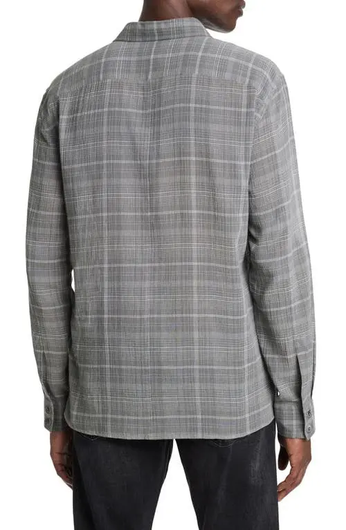 John Varvatos Plaid Button-up Overshirt