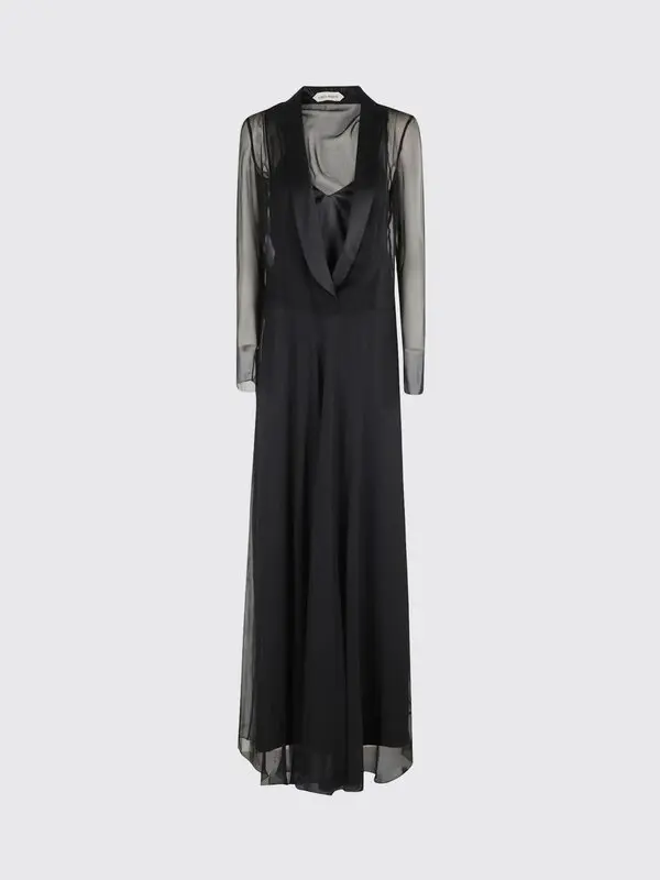 Alberta Ferretti Long Sleeve Dress - Black