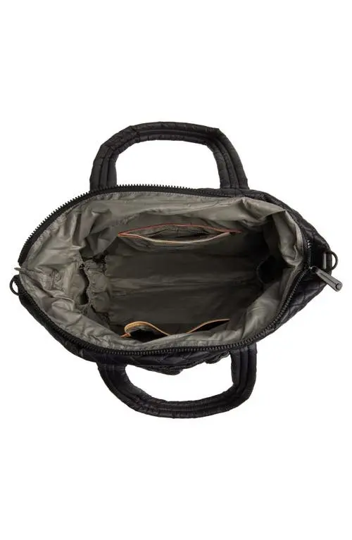 Mz Wallace Large Metro Quilted Nylon Travel Tote - Black