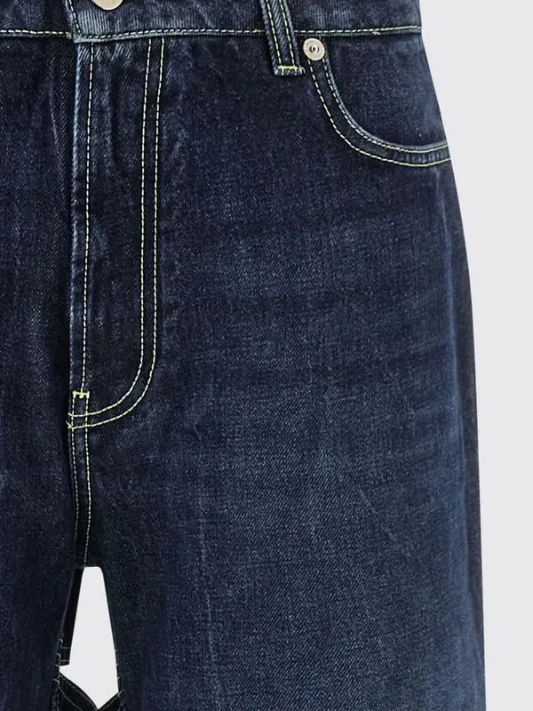 JEAN PAUL GAULTIER Paneled Wide-leg Jeans - Blue