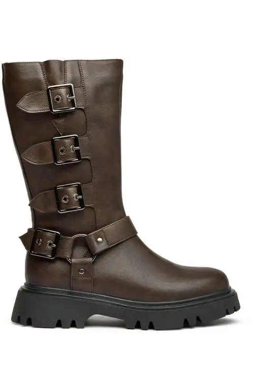 V.GAN LONDON Cosmic Biker Boots - Brown