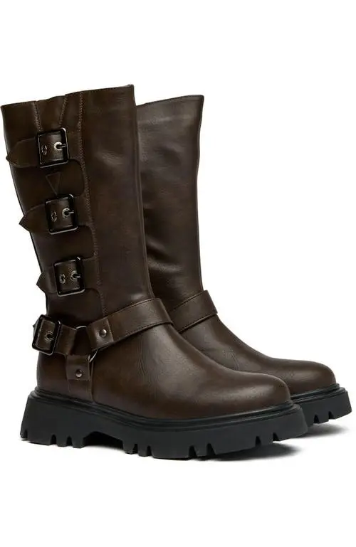 V.GAN LONDON Cosmic Biker Boots - Brown