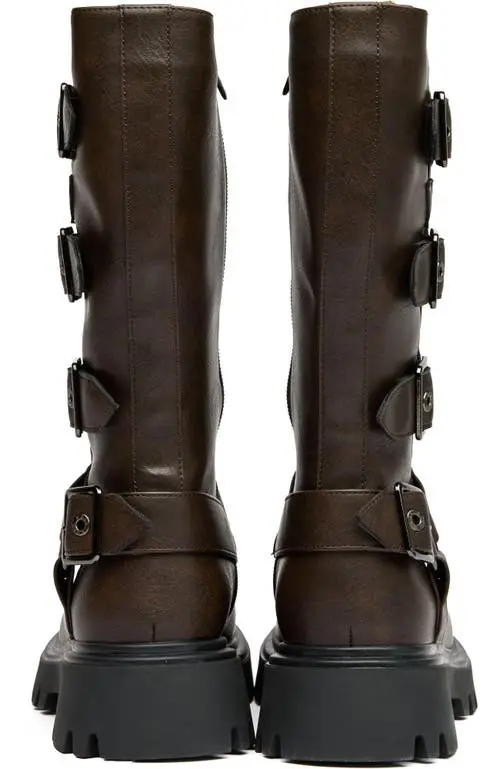 V.GAN LONDON Cosmic Biker Boots - Brown