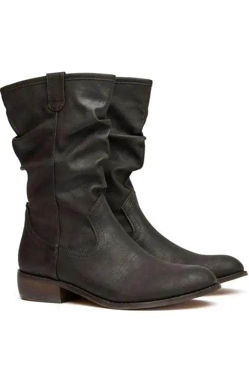 V.GAN LONDON Prune Mid-calf Boots - Brown