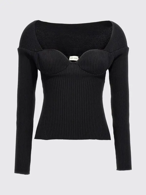 Magda Butrym Ribbed Knit Corset Top