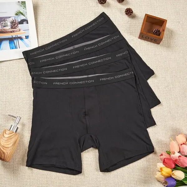French Connection 4-pack Boxer Brief - Black