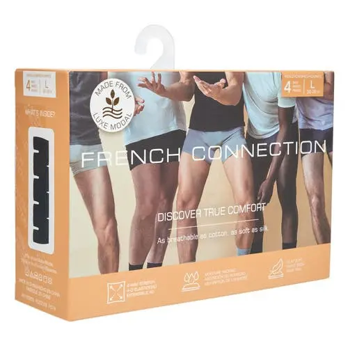 French Connection 4-pack Boxer Brief - Black