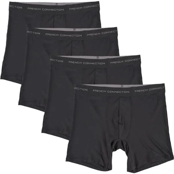 French Connection 4-pack Modal Boxer Brief - Black
