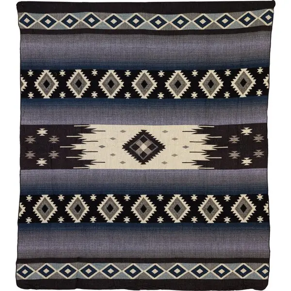 PURPLE NEST DESIGN Yachana Collection Blanket - Navy