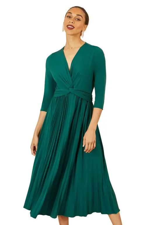 YUMI Jersey Knot Waist Midi Dress
