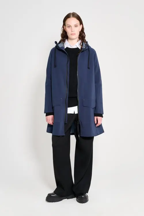 Stutterheim Mosebacke Patch Raincoat - Navy