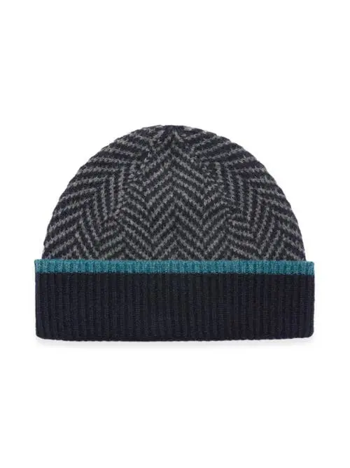 CELTIC & CO. Chevron Beanie - Indigo