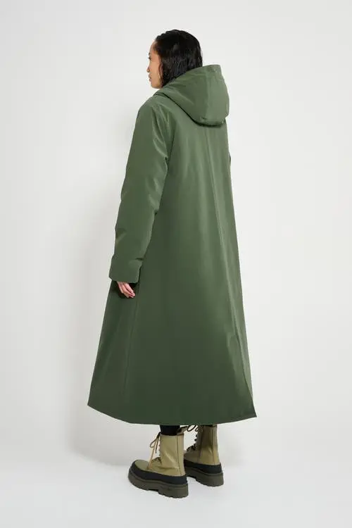 Stutterheim Mosebacke Long Matte Winter Coat - Green
