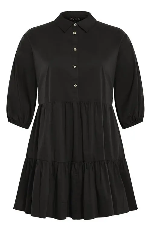 city chic shirt dress New City Chic Relaxed Tie Waist Shirt Dress Size XXS 12 Free Hand Squiggle  Print