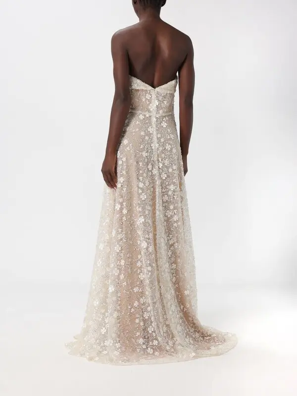 GENNY Embellished Strapless Gown