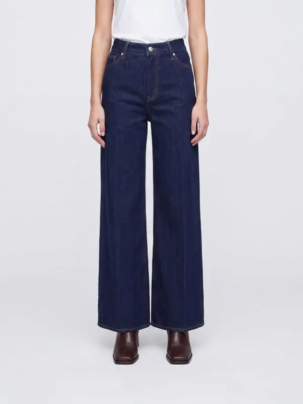 FRAME Wide-leg Denim Jeans - Blue
